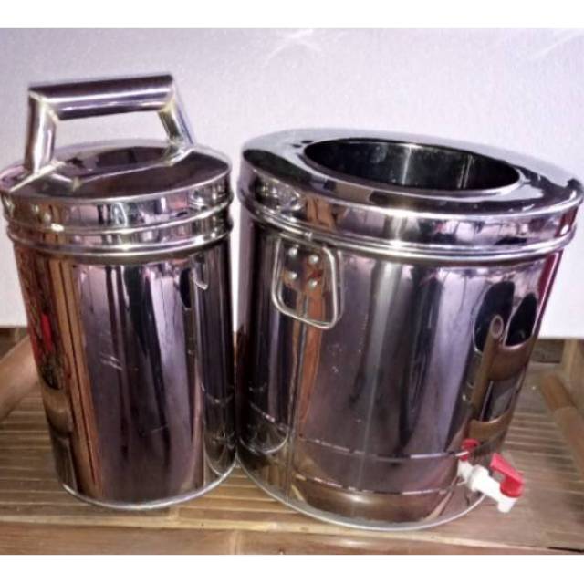 10 Liter Stainless Steel Podeng Ice Podeng Tool Tong Tube Inside Out ...