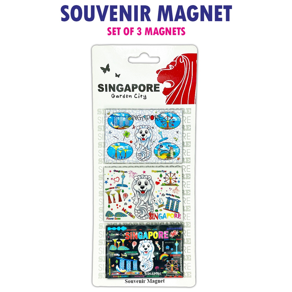 [SG Ready Stock] Fridges Magnet 3pcs Set*Singapore Souvenir | Shopee ...
