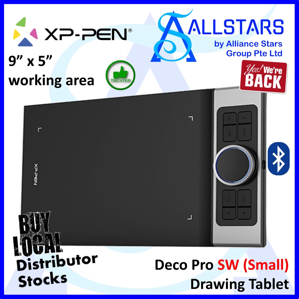 XP-PEN Deco Pro SW Pen Tablet (Warranty 1year with Avertek) | Shopee ...
