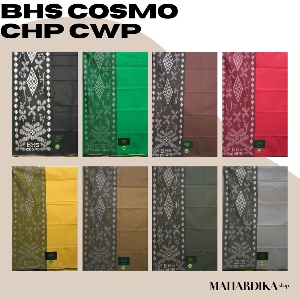 HITAM PUTIH Sarong BHS GOLD COSMO Black White Plain Color CHP CPP CWP ...