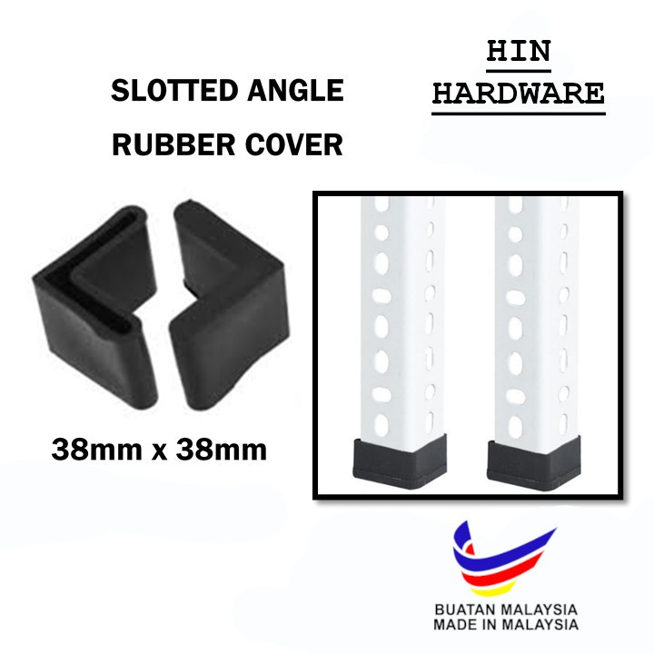 HIN Slotted Angle Bar Rubber Base 1-1/2" x 1-1/2" / Tapak Getah Besi ...