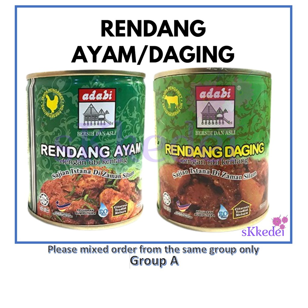 Sk - Rendang Meat & Rendang Chicken ADABI/Beef & Chicken Rendang ...