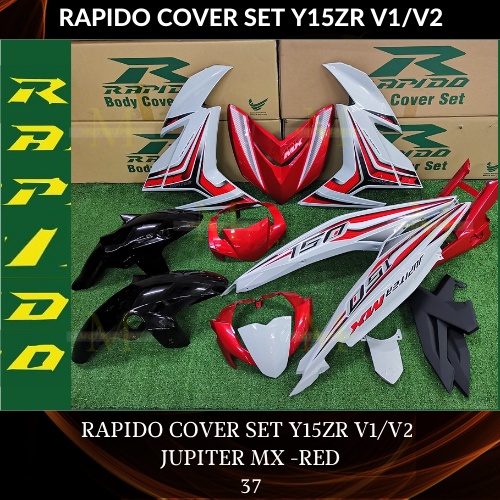 RAPIDO COVER SET Y15ZR V1/V2 JUPITER MX-150 MX150 BLACK/RED/BLUE ...