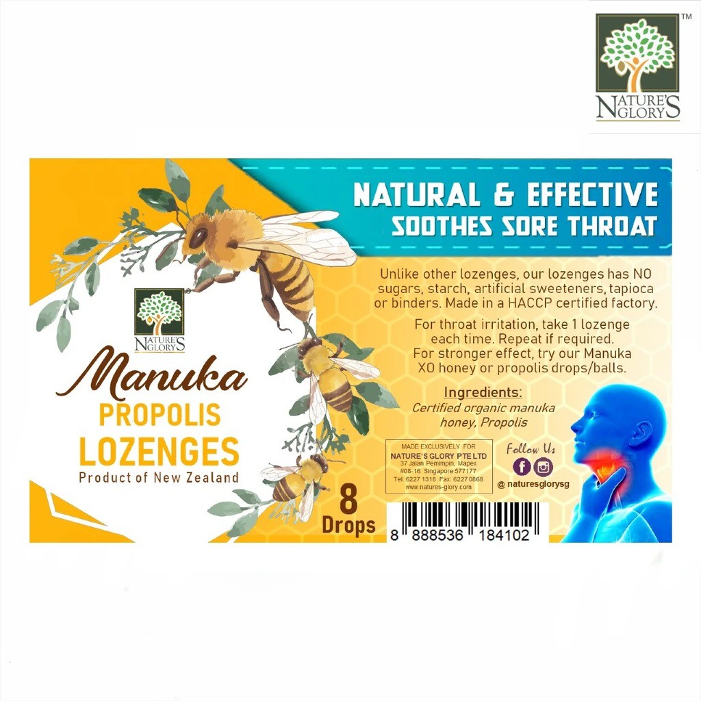 [Nature's Glory] Manuka Propolis Honey Lozenges from New Zealand ...