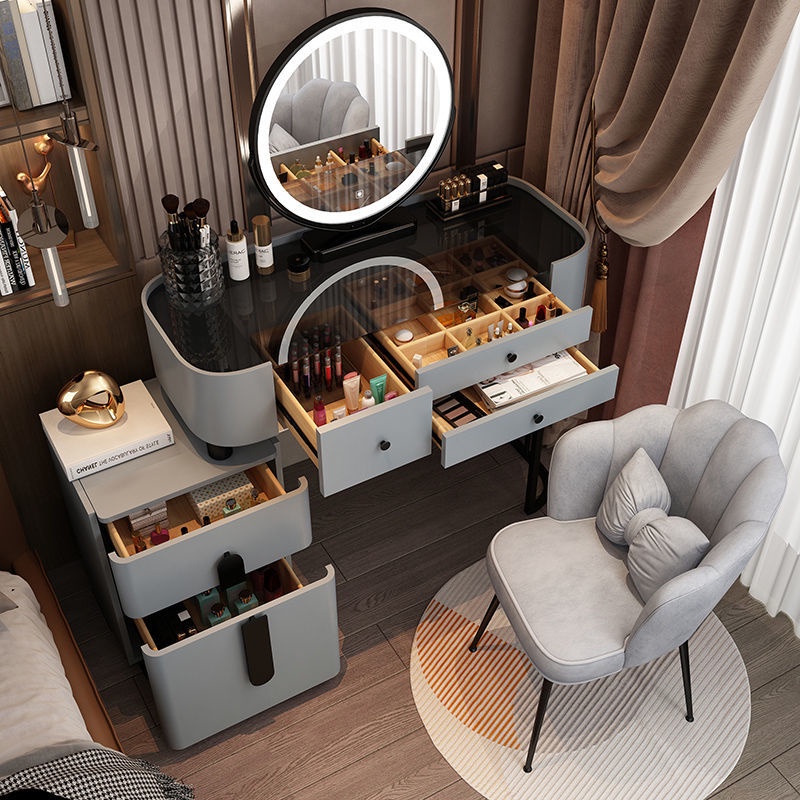 YOULITE Light Luxury Dressing Table With Mirror Dresser Bedroom Modern ...