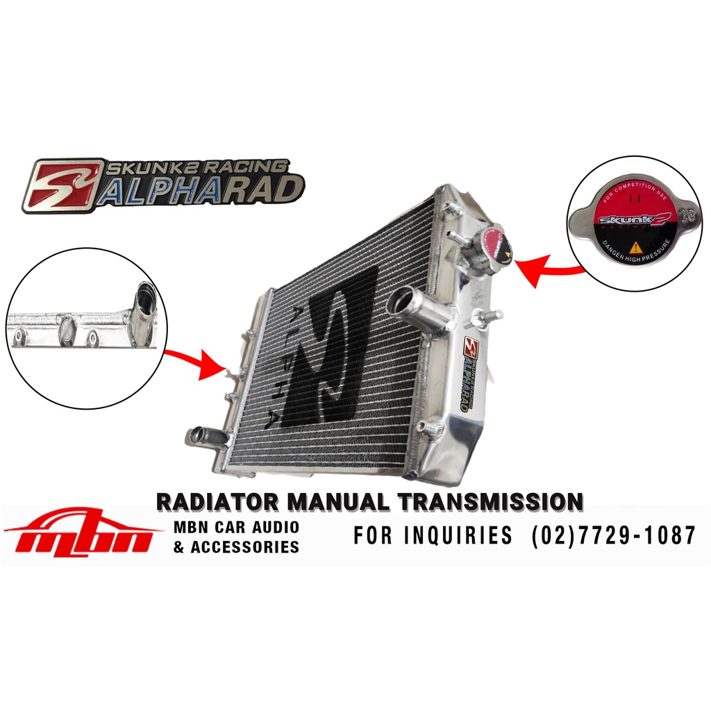 Skunk2 Alpha M/T Full Aluminum High Performance Radiator 2 Rows Big ...
