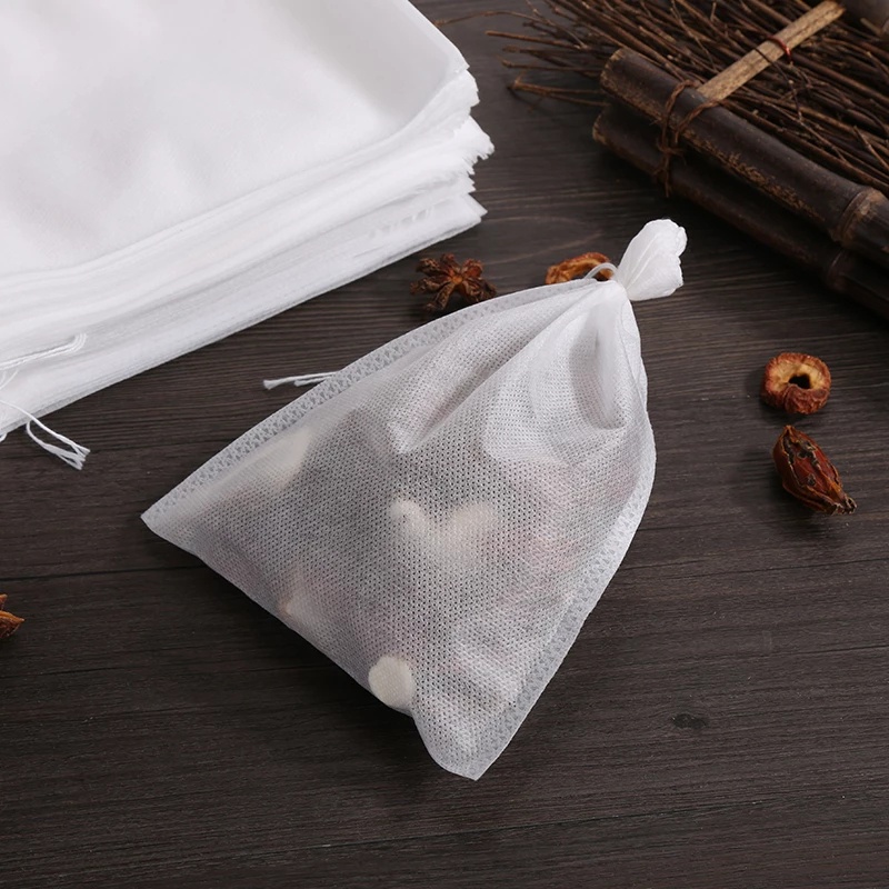 50 Pcs Disposa ble Filter Bags For Tea Inf user Food Grade Non-woven ...