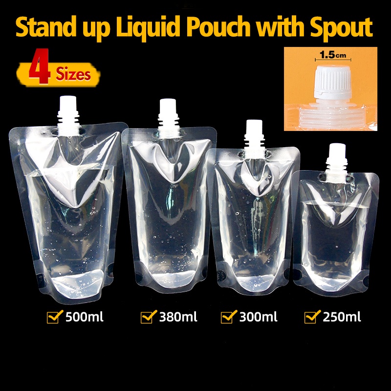 100pcs Liquid Drink Juice Milk Coffee Stand Up Pouch Packaging with ...