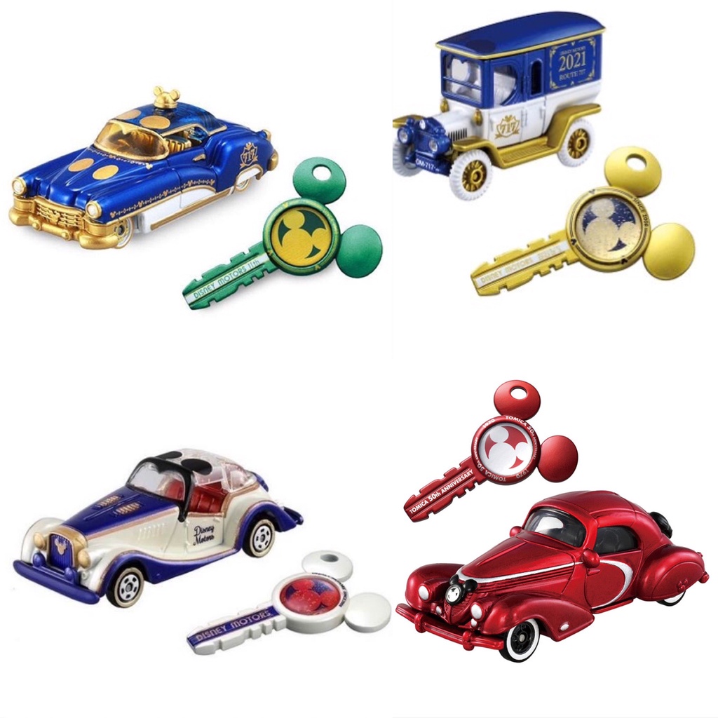 TOMICA Disney Car-With Key Series Mickey Classic Car (Transparent Roof ...
