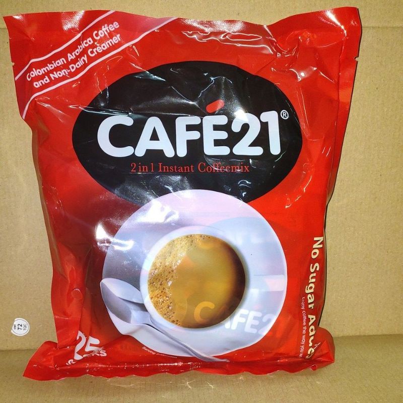 Cafe 21 2 in 1 Instant Coffeemix No Sugar Added 25 Stick | Shopee Singapore