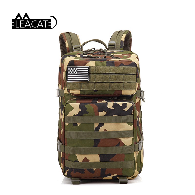 Leacat 50L Camouflage Backpack Men Hunting Trekking Rucksack Waterproof ...