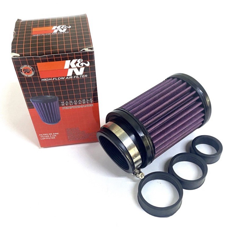 Kn2 cylindrical air filter commonly installed on all vehicle models ...