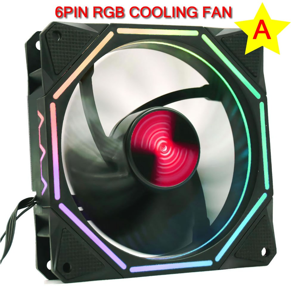 Computer Case PC 6pin Cooling Fan Light Bar RGB Adjust LED Lamp Strips ...