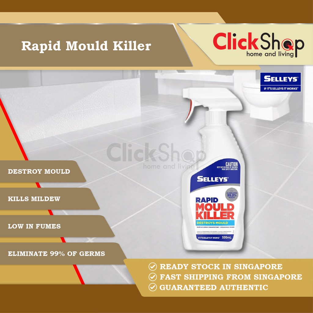 Selleys Rapid Mould Mildew Cleaner 500ML Surface Disinfecting Spray ...