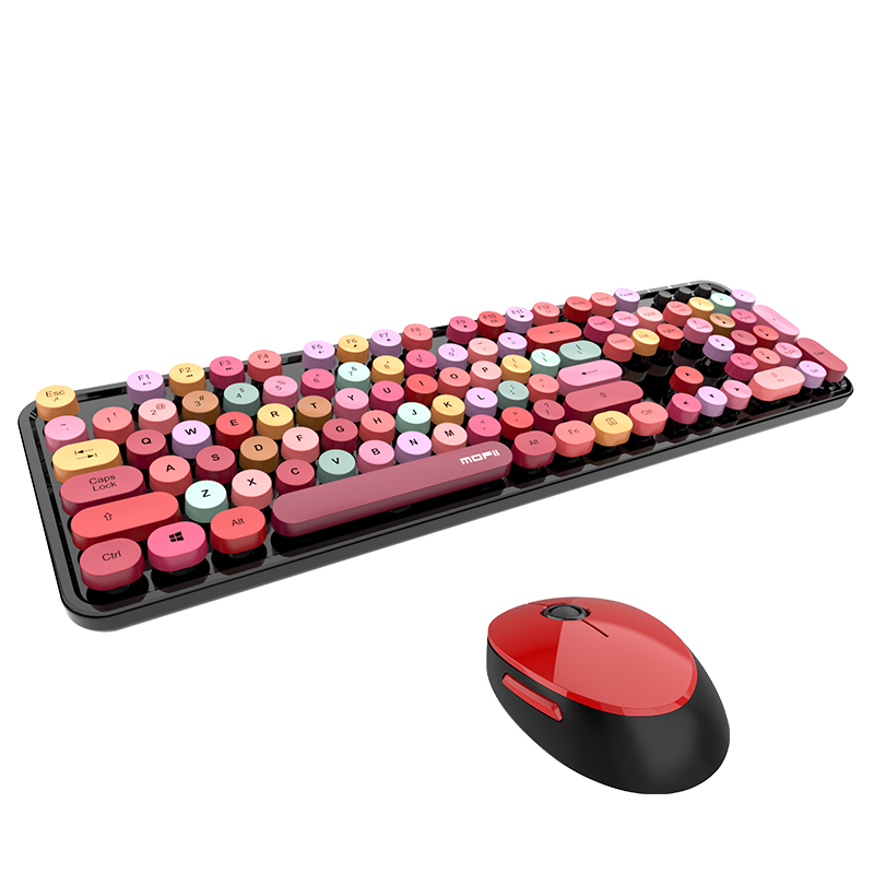 Skyscraper/MOFII wireless keyboard and mouse set girl heart laptop ...