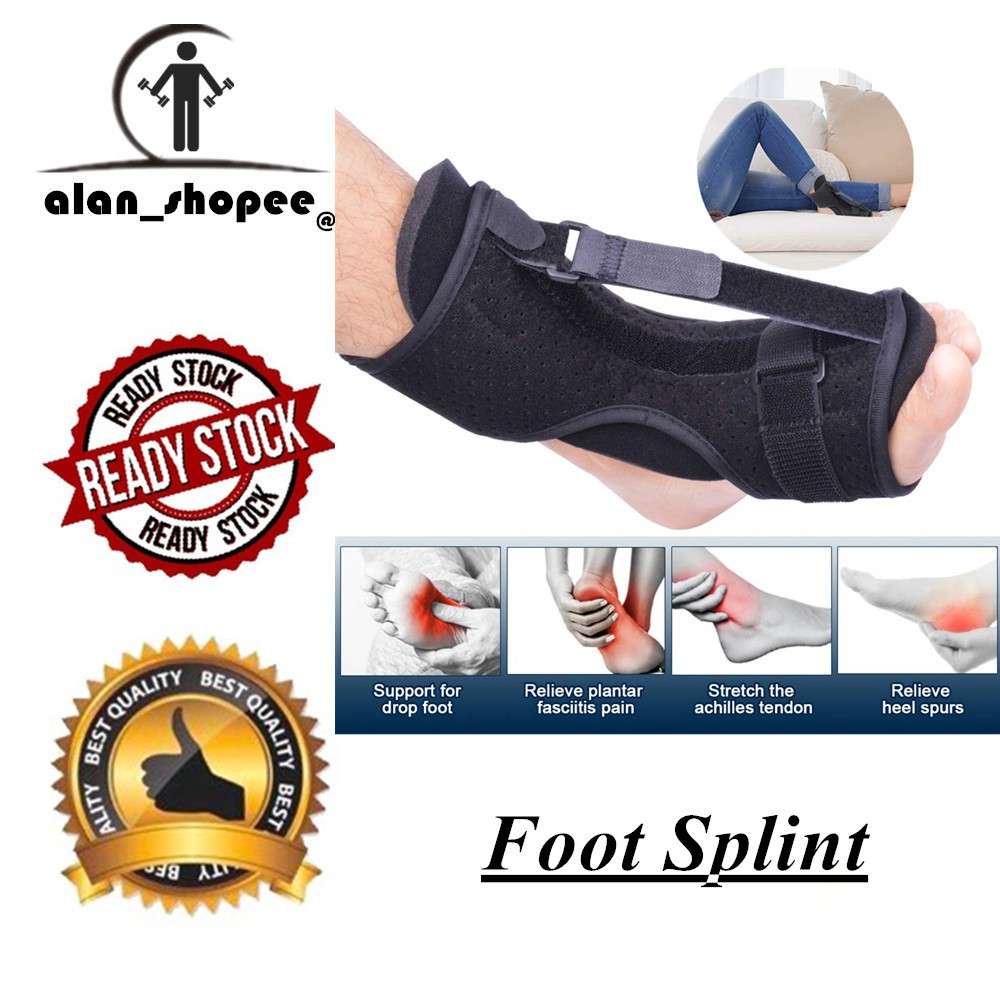 Adjustable Plantar Fasciitis Night Foot Splint Drop Orthotic Brace ...