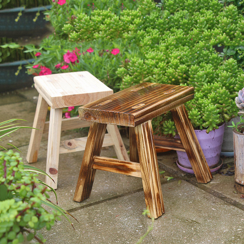 Solid wood small stool low stool household wooden children's small ...