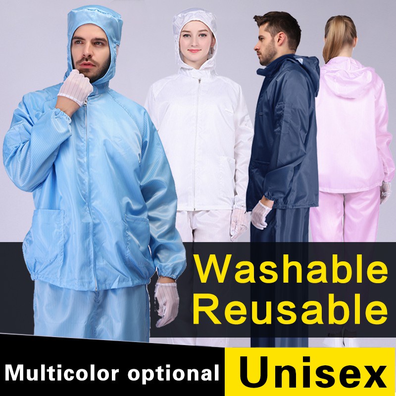 2 in 1 Esd suit Ppe Protective Suit Washable Antistatic Coverall Work ...