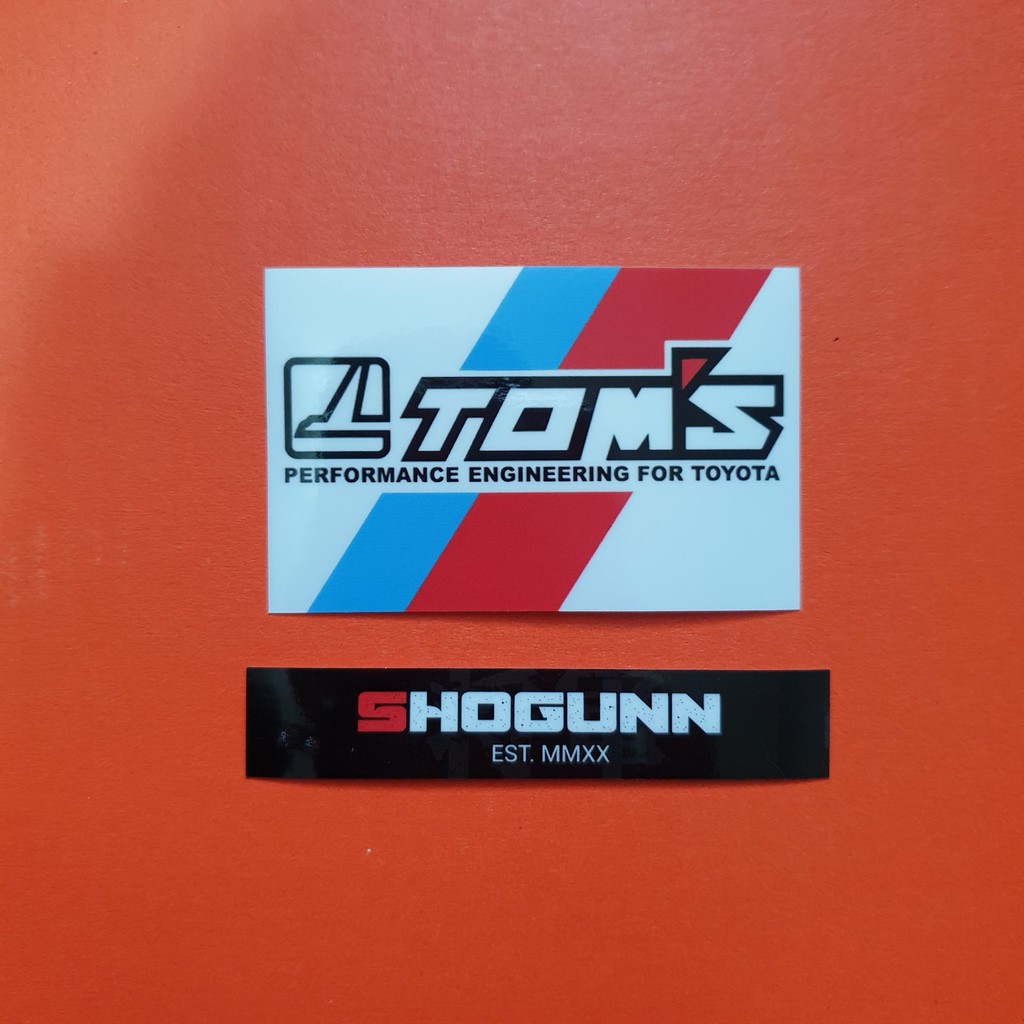 JDM TOMS Toyota Racing engineering Logo Laminated Vinyl Stickers ...