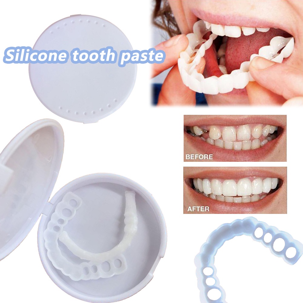 Snap On Upper Lower False Teeth Dental Veneers Dentures Fake Tooth ...