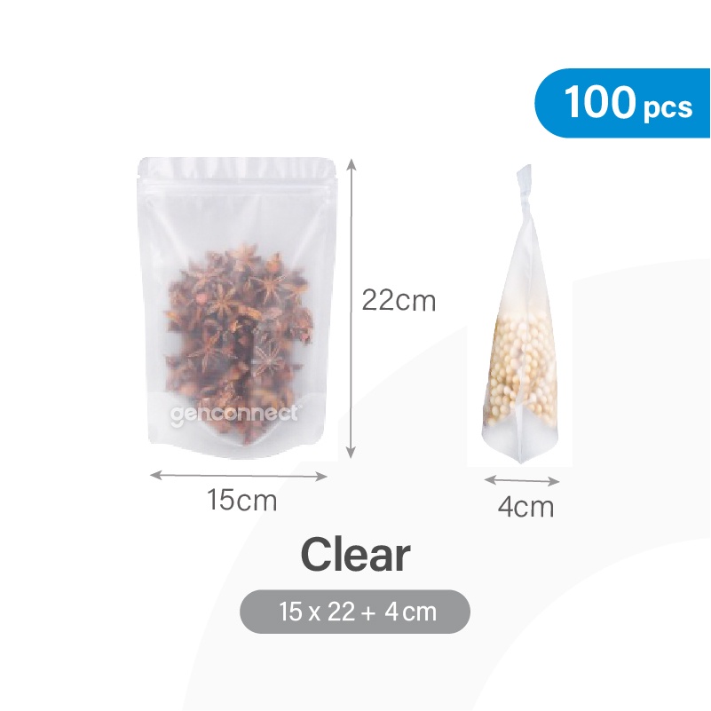 Resealable Zip lock Kraft Standing Pouch Frosted Window Zipper Bag Hari ...
