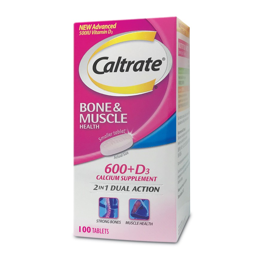 CALTRATE Bone and Muscle Health Dual Action Calcium + Vitamin D, For ...