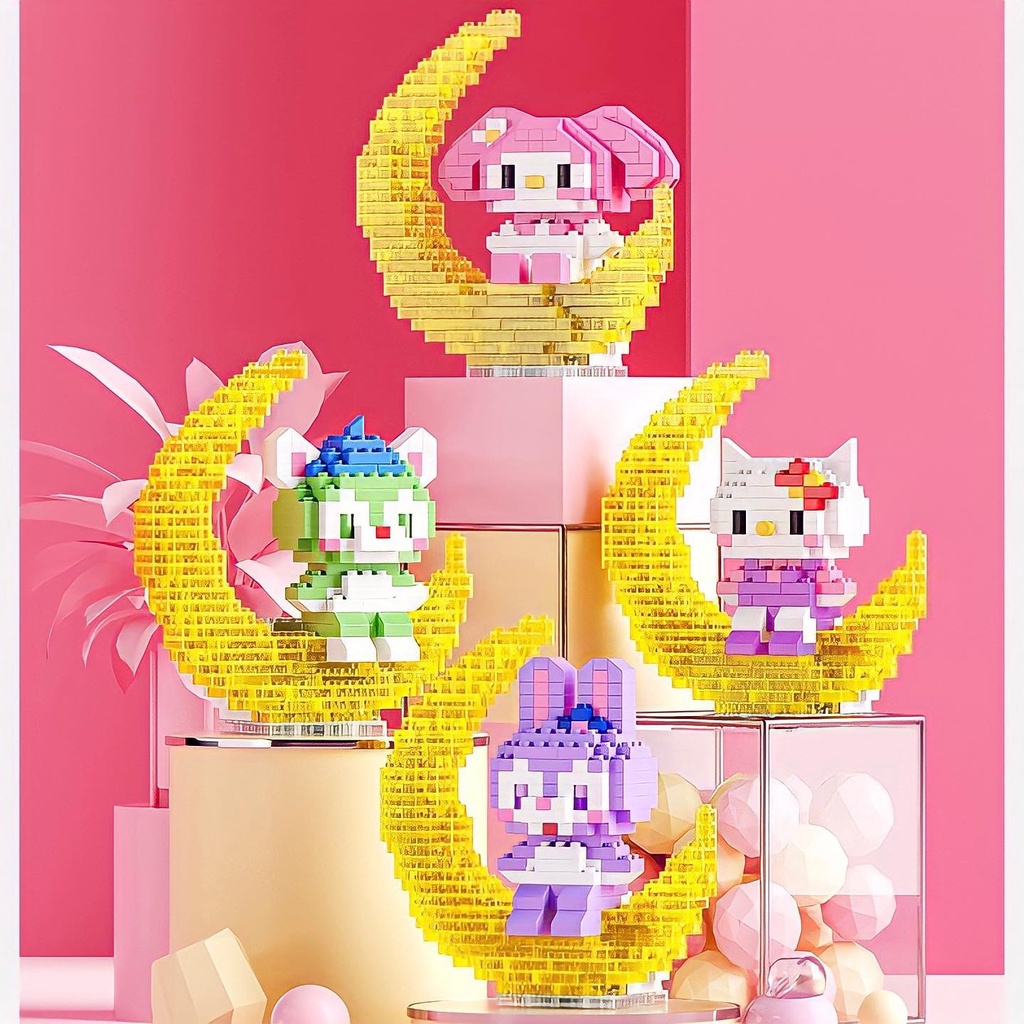 Lego Moonlight Cartoon Stella / LinaBell / Cinnamoroll / Mickey / Kitty ...