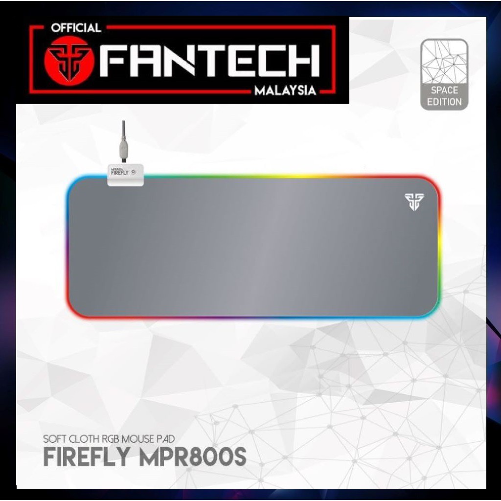 Fantech MPR800s FireFly Gaming Soft Cloth RGB MousePad (Space Edition ...