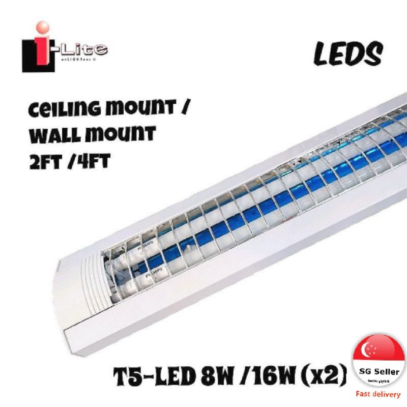 CEILING LIGHT COMPLETES WITH T5 LED LINEAR TUBES 2FT/4FT | Shopee Singapore