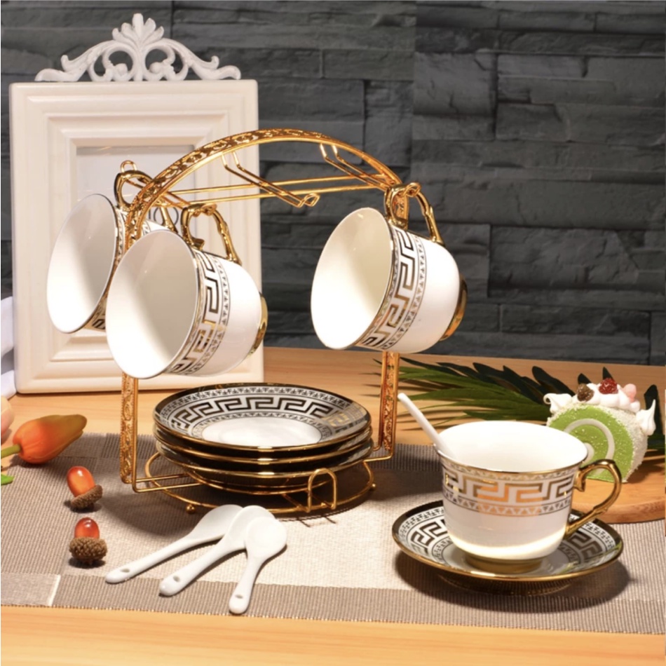【SG Stock】☕Coffee Cup Ceramic British Style Afternoon Tea Teaware Tea ...