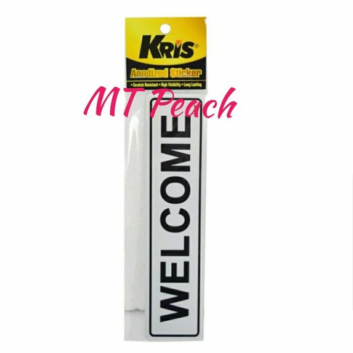 Kris Andized STICKER WELCOME SIGN LABEL STICKER WELCOME MA17 | Shopee ...