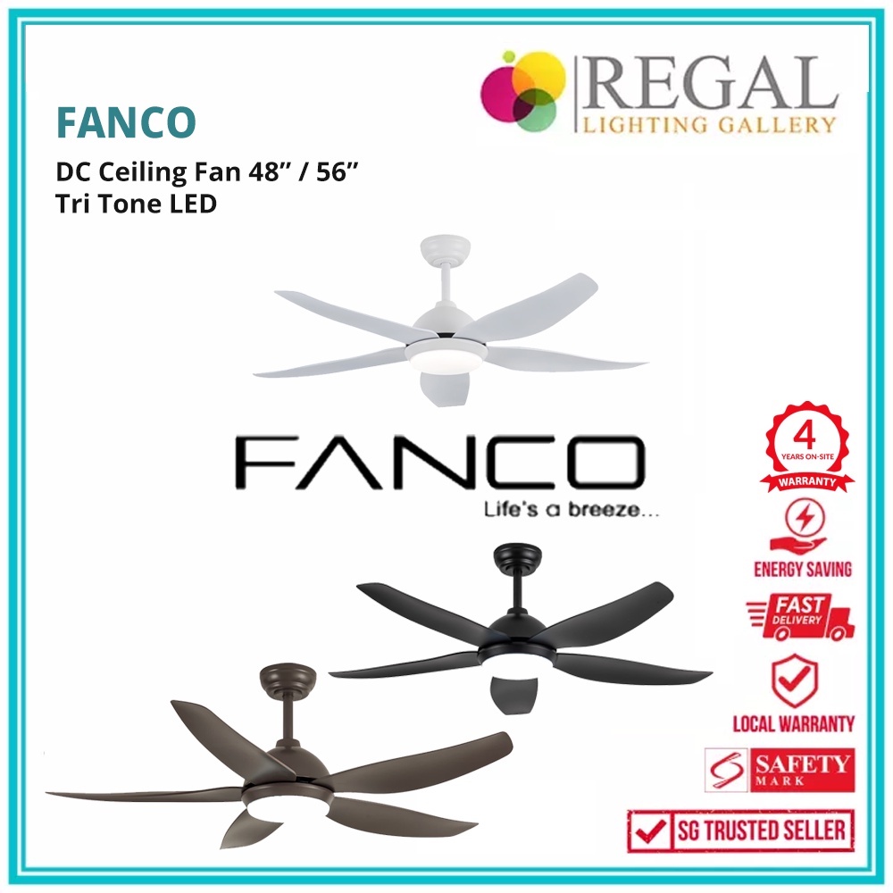 [Free Shipping] Fanco Galaxy-5 48"/56" Ceiling Fan with Tri Tone LED ...