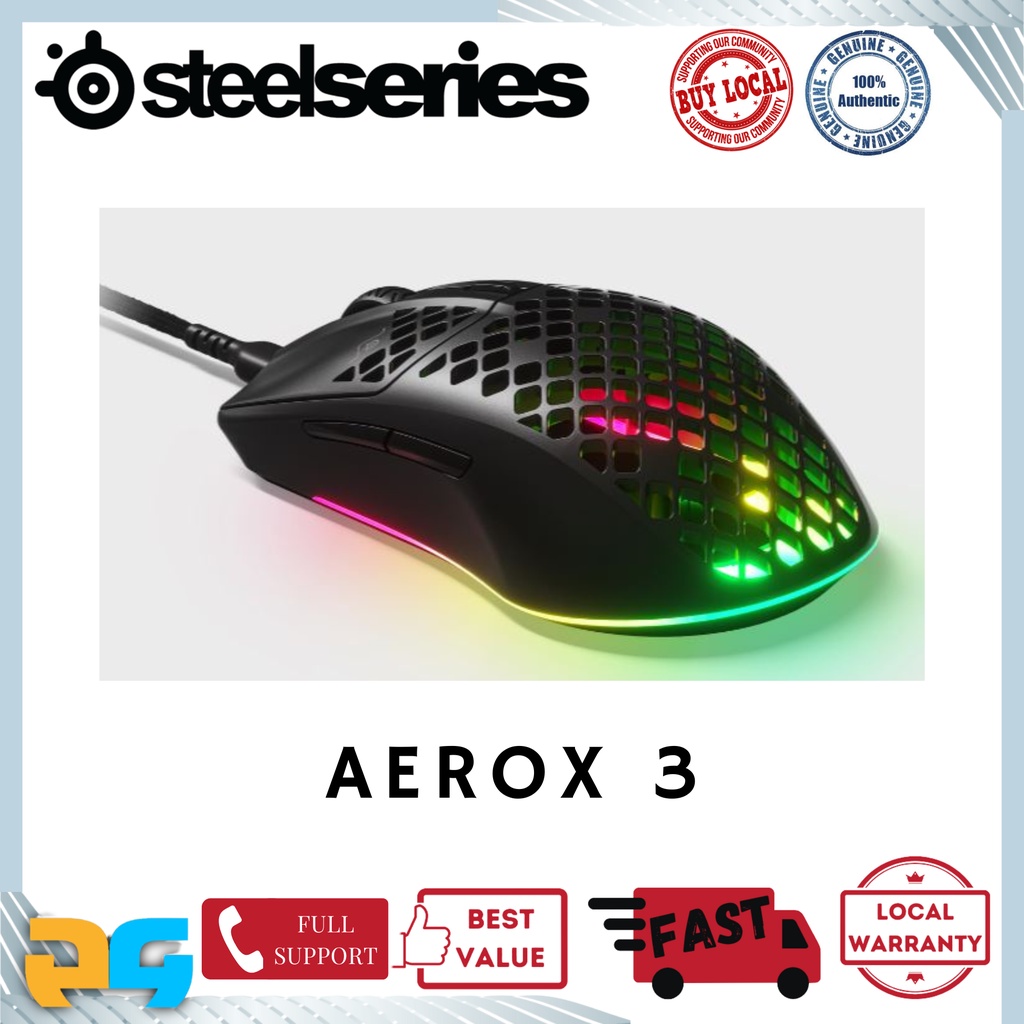 [CHEAPEST W/ VOUCHER] SteelSeries Aerox 3 RGB Gaming Mouse | Shopee ...