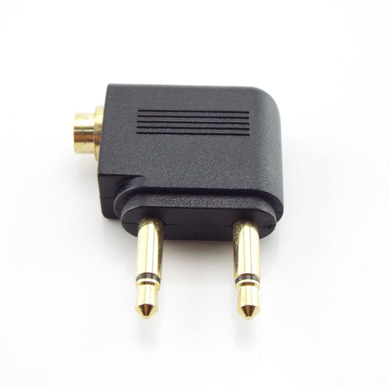 2pcs 3.5mm Jack Audio Adapter Airline Airplane Earphone Headset Audio ...