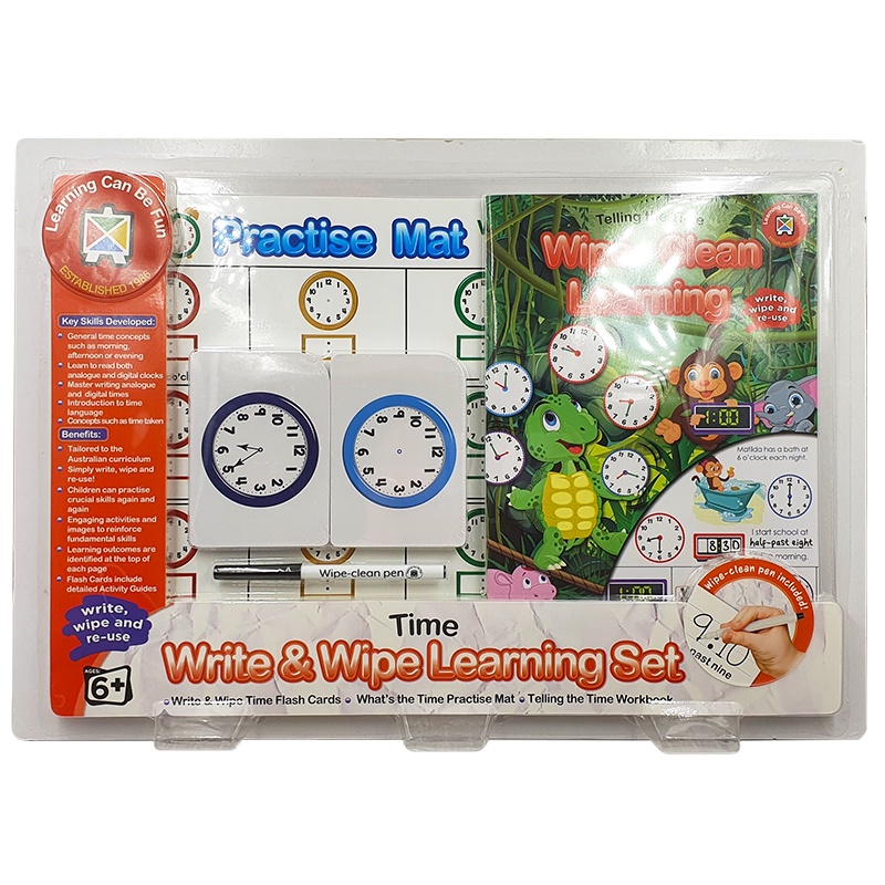 EC Write & Wipe Learning Set (Time) | Shopee Singapore