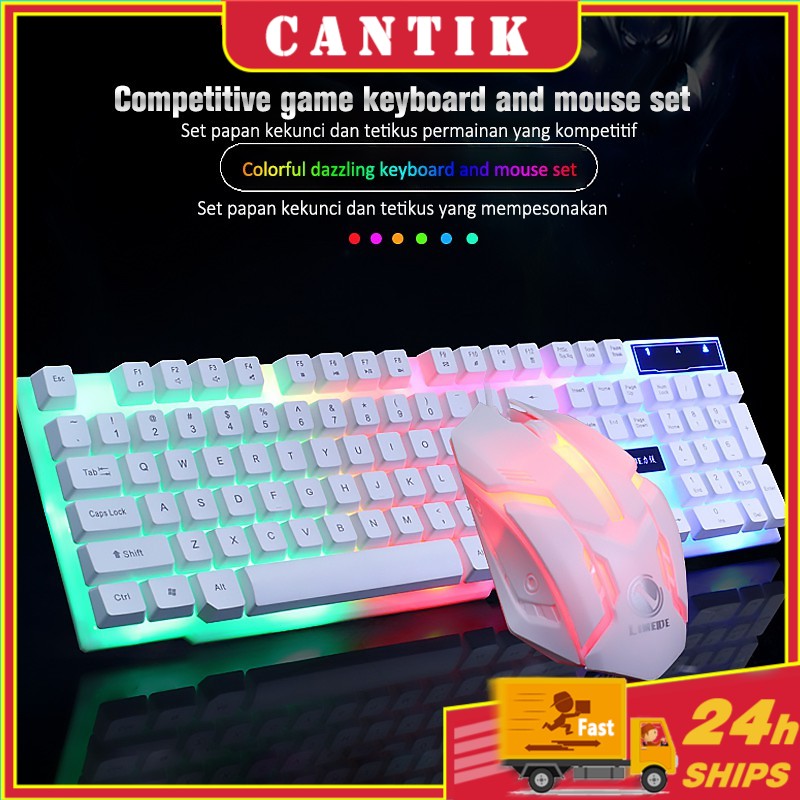 Gaming mouse Keyboard Luminous gaming Keyboard and mouse Colorful ...