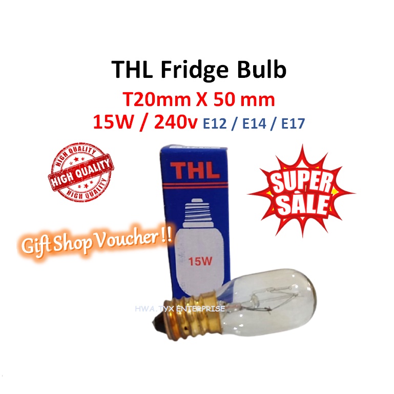 5pcs/1Opcs THL Fridge Bulb 15w E12 / E14 / E17 Tubular Lamp - (Salt ...
