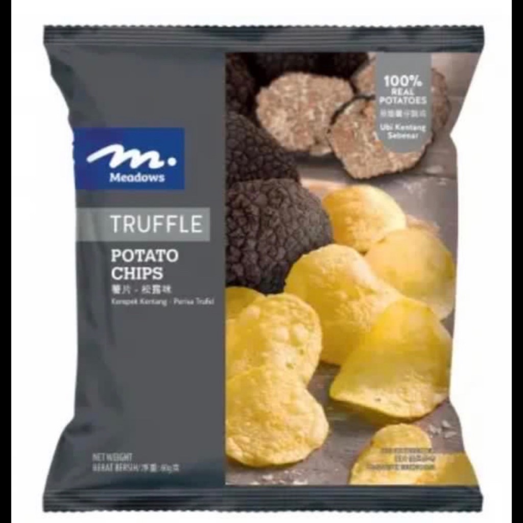 12 packets Meadows potato chips truffle chip 60g 1 carton | Shopee ...