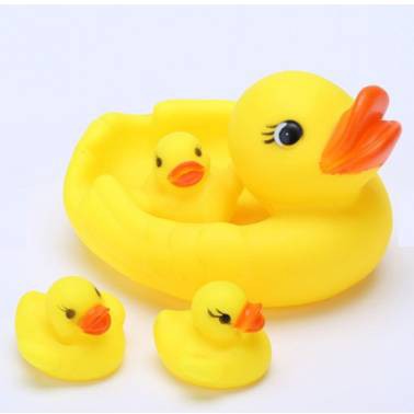 HLS Baby Bath Bathing Rubber Race Duck Toys Squeaky Yellow Ducks ...