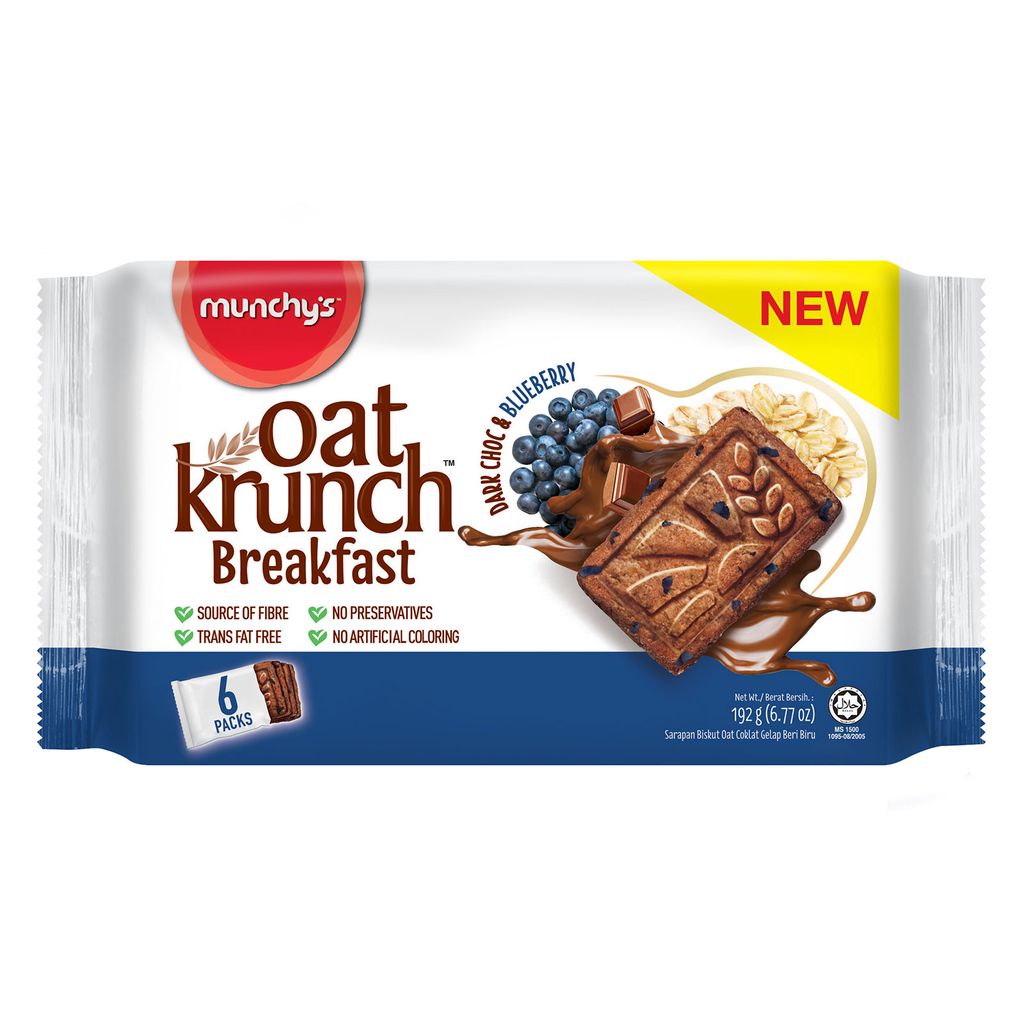 Munchy's Oat Krunch Breakfast Dark Chocolate with Blueberry Cookies ...