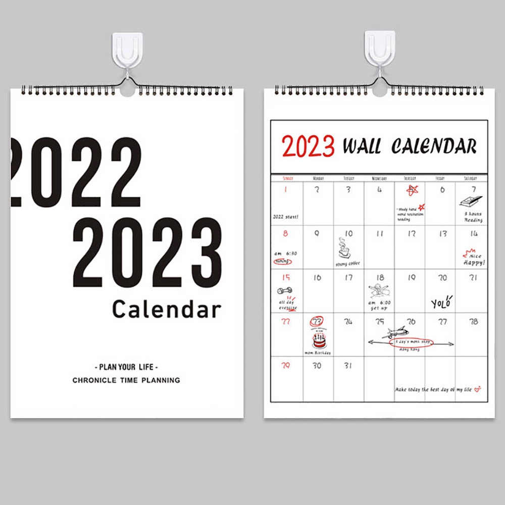 2023 Daily Monthly Schedule Notebook Hand-painted Calendar Planner ...