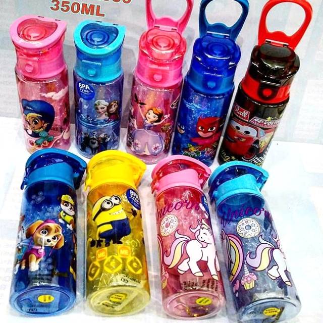 Drink Bottle 350ml Gulp sofia shimmers shopkins doraemon minions ...
