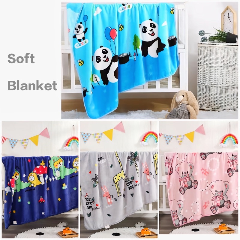 【SG stock】Children Blanket Soft Fluffy Fleece Blanket Baby comforter ...