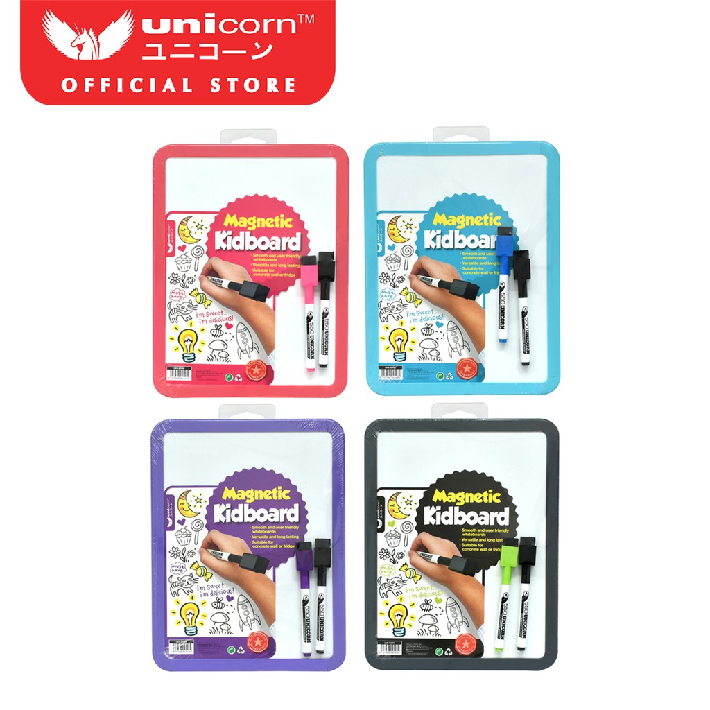 Unicorn Magnetic Kidboard [Free 2 Whiteboard Marker] UKB-8511M Random ...