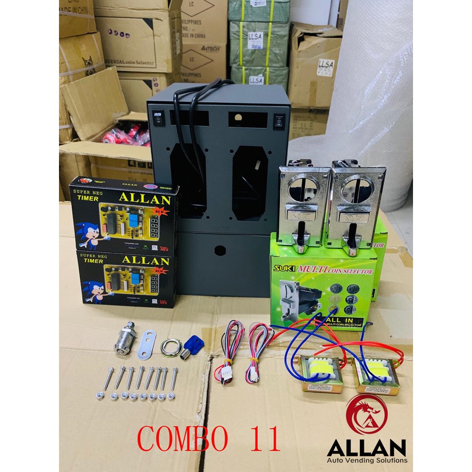 ALLAN Complete Set Pisonet COMBO 11 /High Power Relay Coinslot Box ...