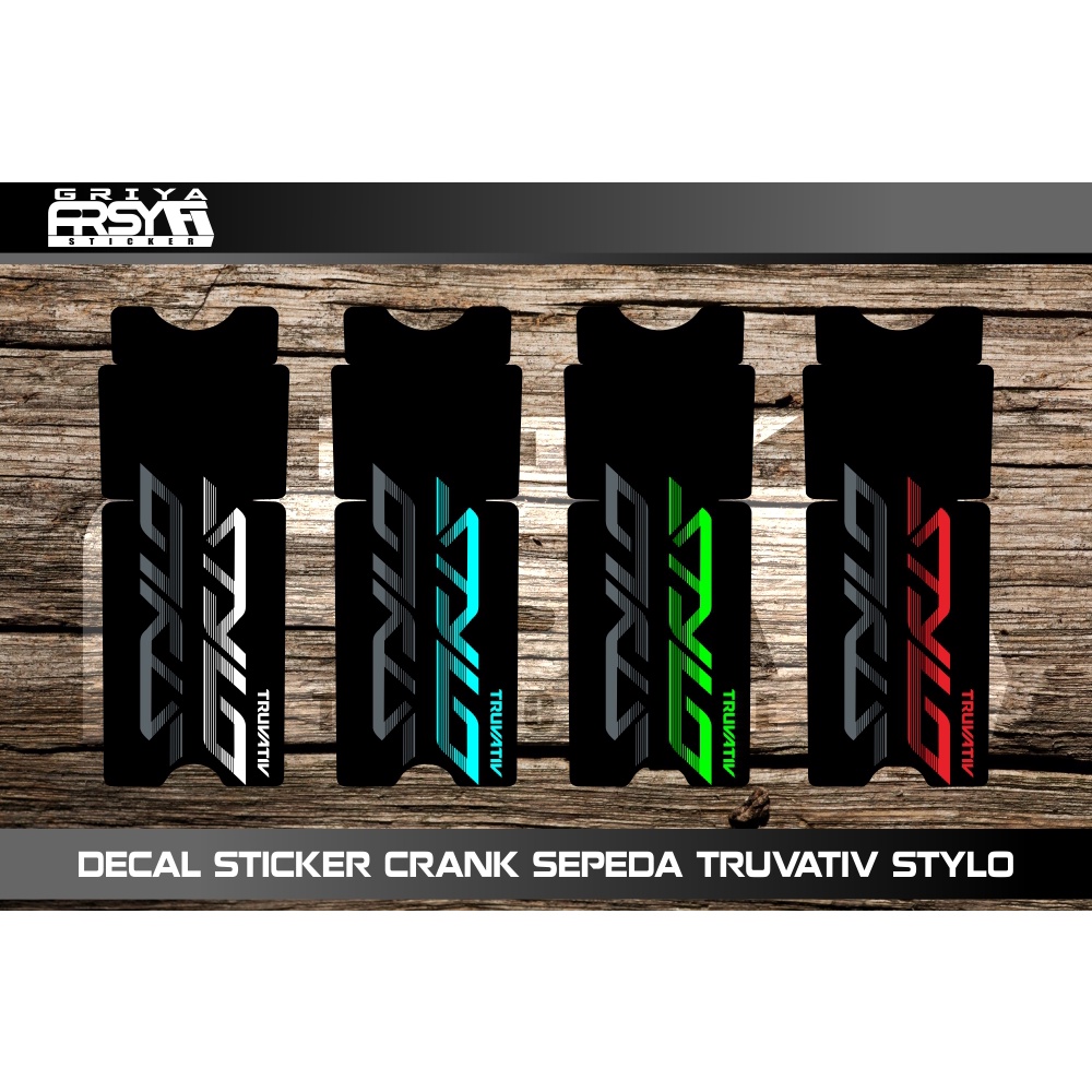 TRUVATIV STYLO Crank Bicycle Crank Sticker Decal Bicycle Sticker ...