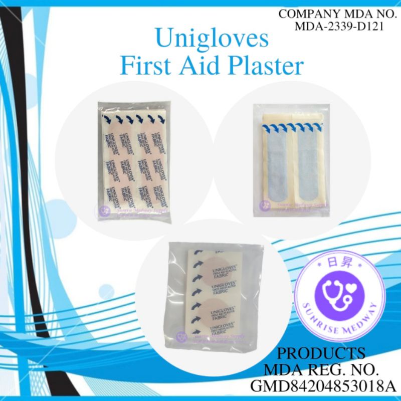 Unigloves First Aid Plaster (Fabric/Dectectable/Round Type) | Shopee ...