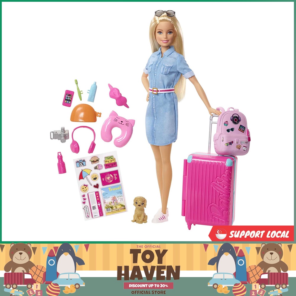 [sg stock] Barbie FWV25 Travel Doll Send curious minds around the world ...