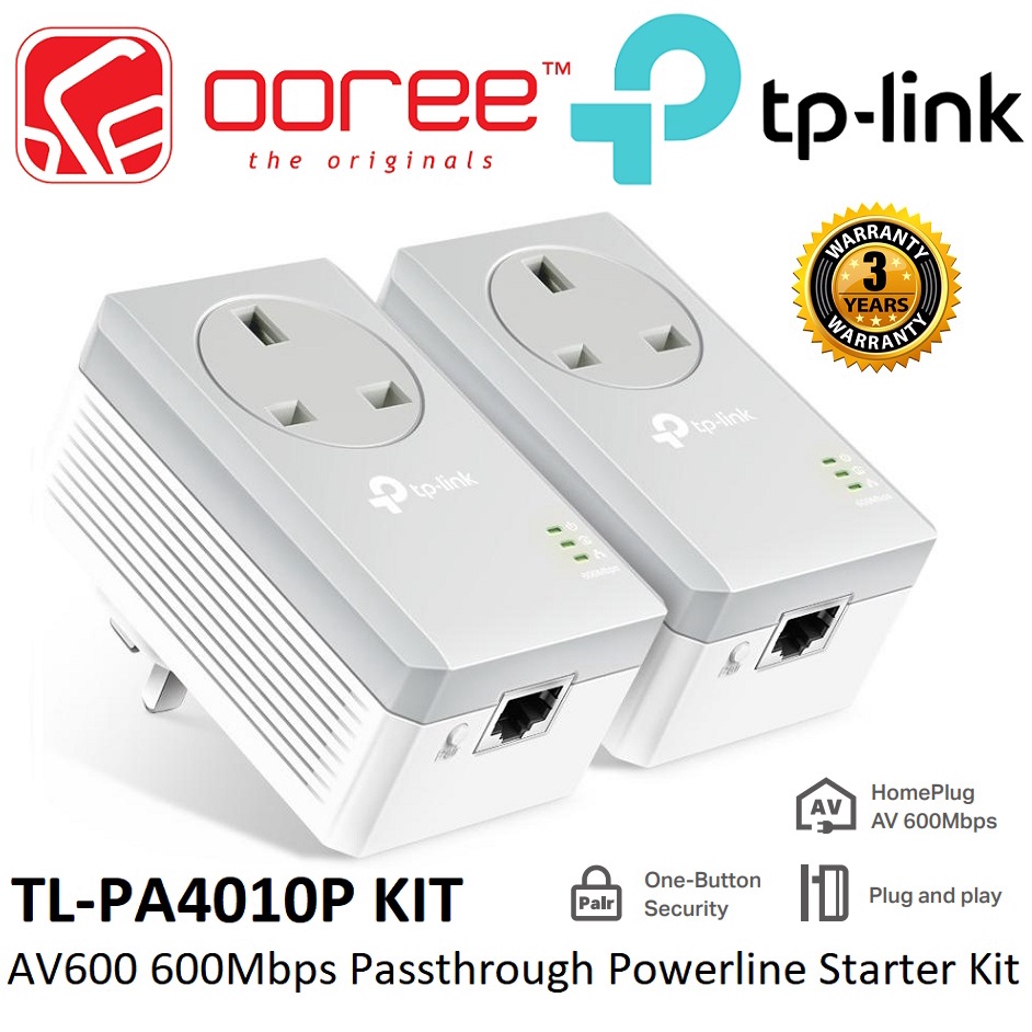TP-LINK TL-PA4010P KIT AV600 (PASSTHROUGH) / TL-PA7017 KIT AV1000 ...