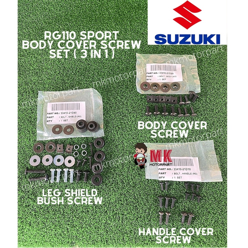 Suzuki RG110 RGS / RGV Sport Full Set Body Cover Screw Set ( 3 IN 1 ) 3 ...
